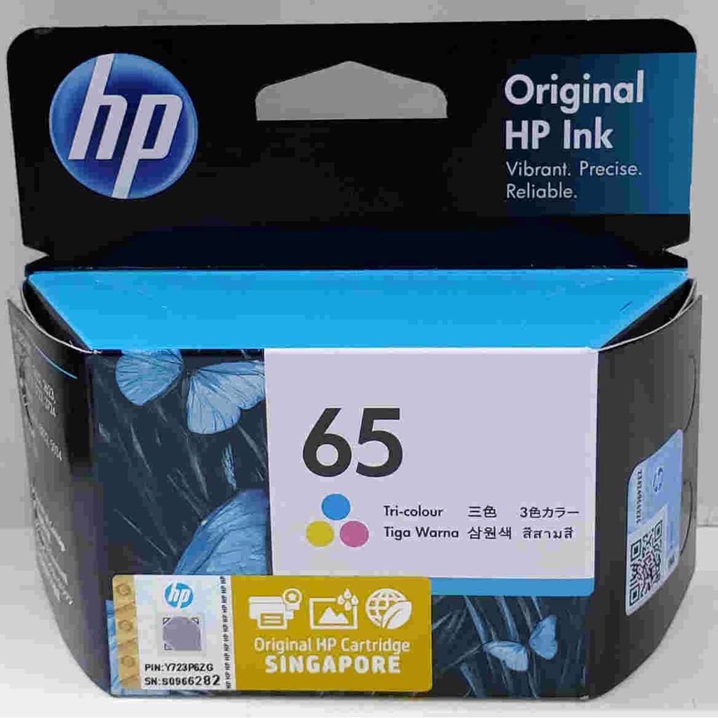 HP 65 Tri-color Original Genuine COLOR CARTRIDGE | Shopee Singapore
