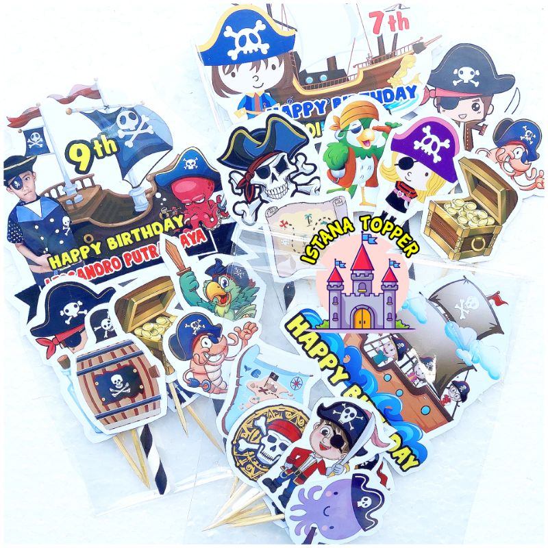 Standart Cake Topper / CUSTOM PIRATE Theme / PIRATES Topper / Pirate ...