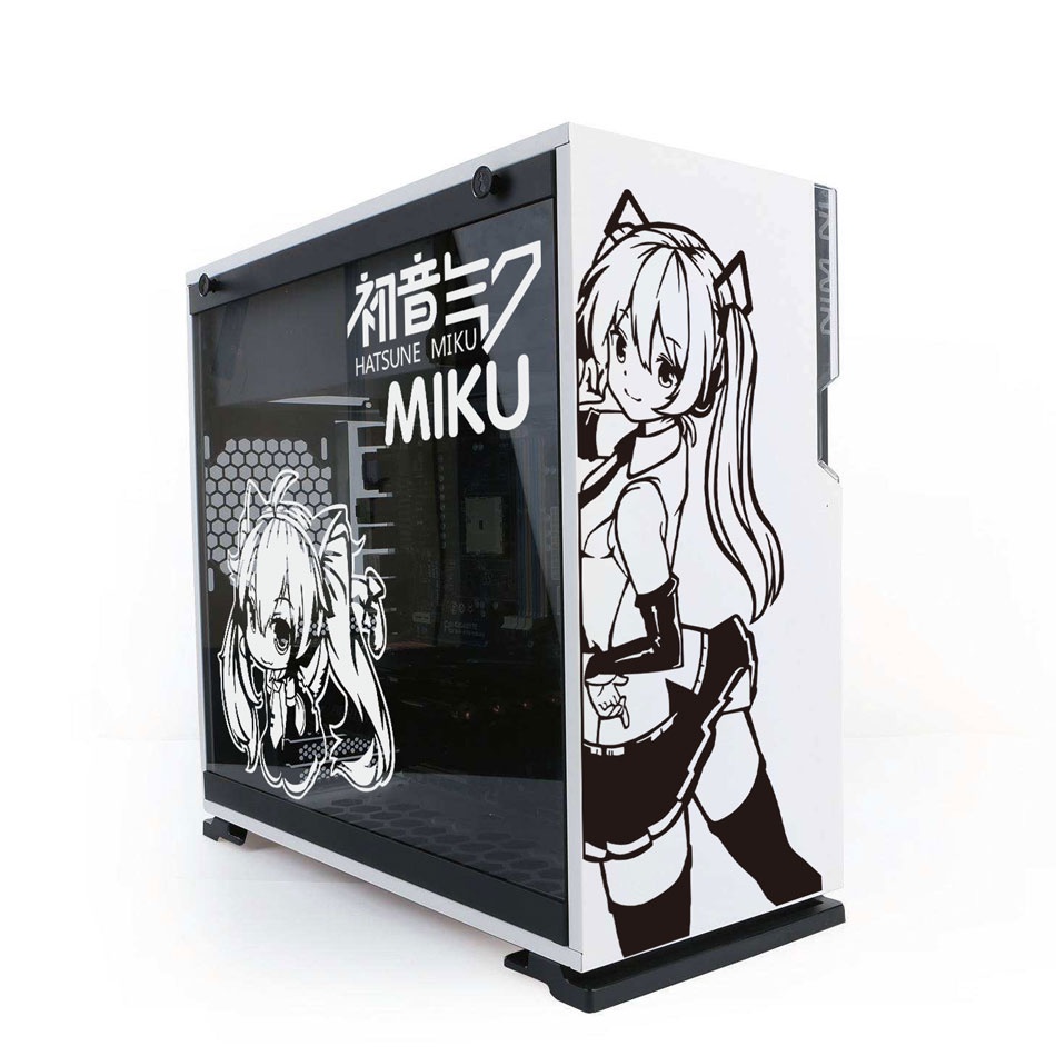 MIKU Anime PC Case Stickers Cartoon Waterproof Computer Host Decal ...