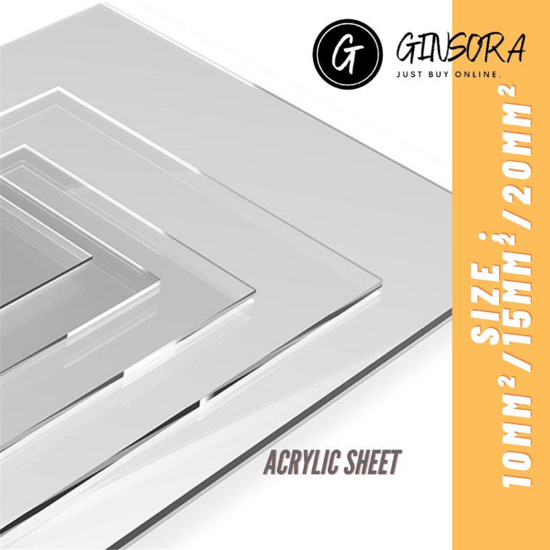 5cm/10cm/15cm/20cm Square Clear Acrylic Sheet/亚克力/Plexiglass/PMMA ...