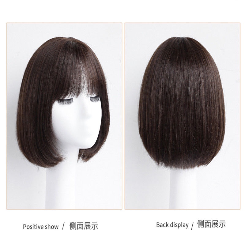 Wig Female Short Hair Bobo Head Styling Cover First Love Girl Round ...
