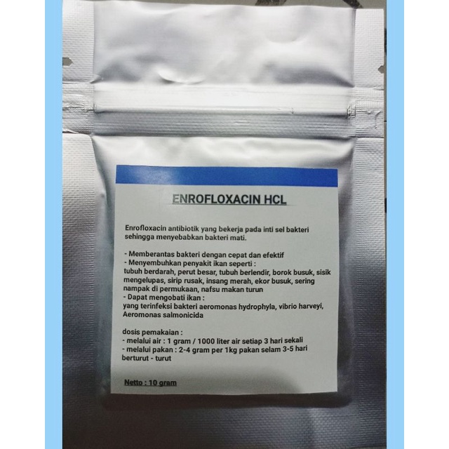 Enrofloxacin hcl 10 grams / fish antibiotic / enro / enrofloxacin ...