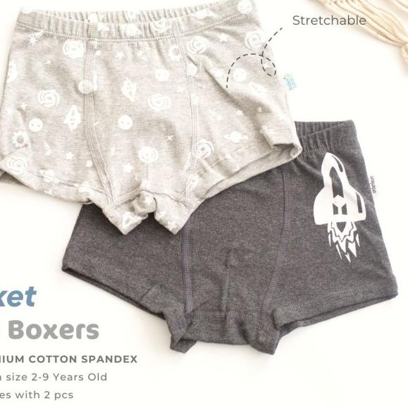 Ardenleon Boys Boxers (2 pcs) Rocket Children's Panties - M (2 pcs ...