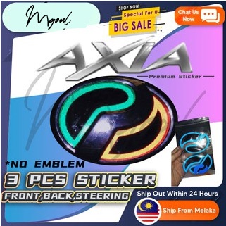 2TONE EIDITON AXIA LOGO STICKER PERODUA REFLECTIVE WITHOUT EMBLEM (3M ...