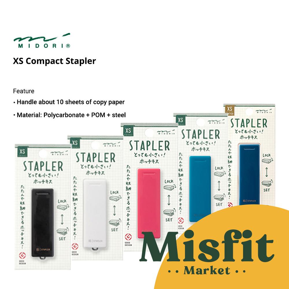 Midori XS Compact Stapler Mini Staples Japan Snaps | Shopee Singapore