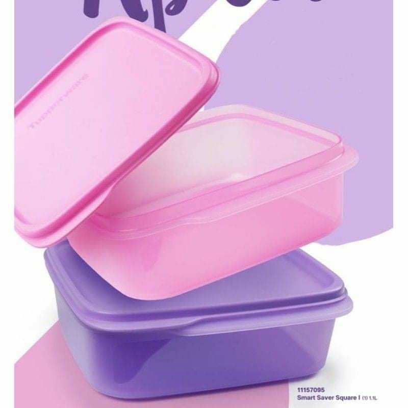Tupperware Smart Saver Square 1.1L×1pc | Shopee Singapore