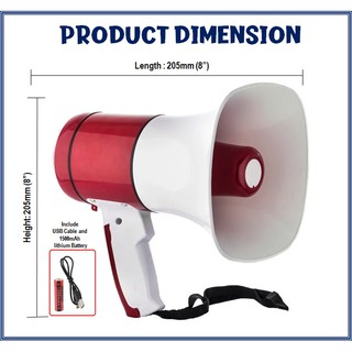 Portable Loud Speaker Loud Hailer | Shopee Singapore