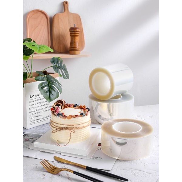[SG SELLER] 6cmx31m @ $7.50 Transparent Mousse Cake Wrapper/Flim Hard ...