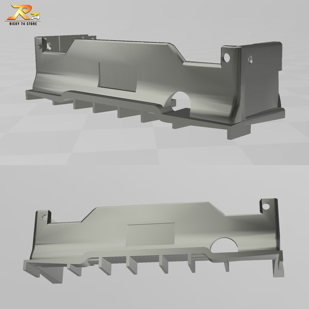 Wpl D12 Rear Bumper - Rear Bumper with Diffuser RC Drift 3D Print ...