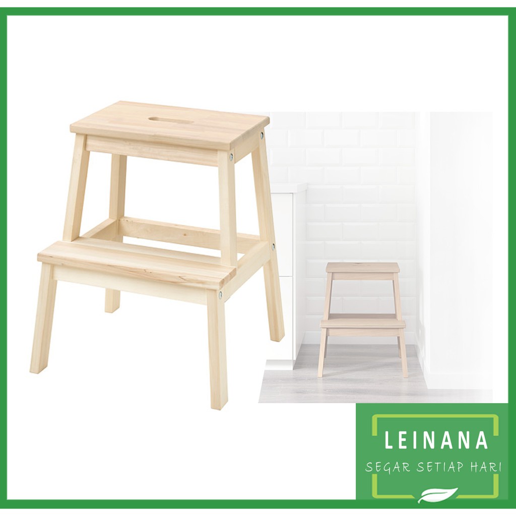2 Step ladder Stool / Step Stool Aspen Solid Wood 2 TIER STAIR Stool ...
