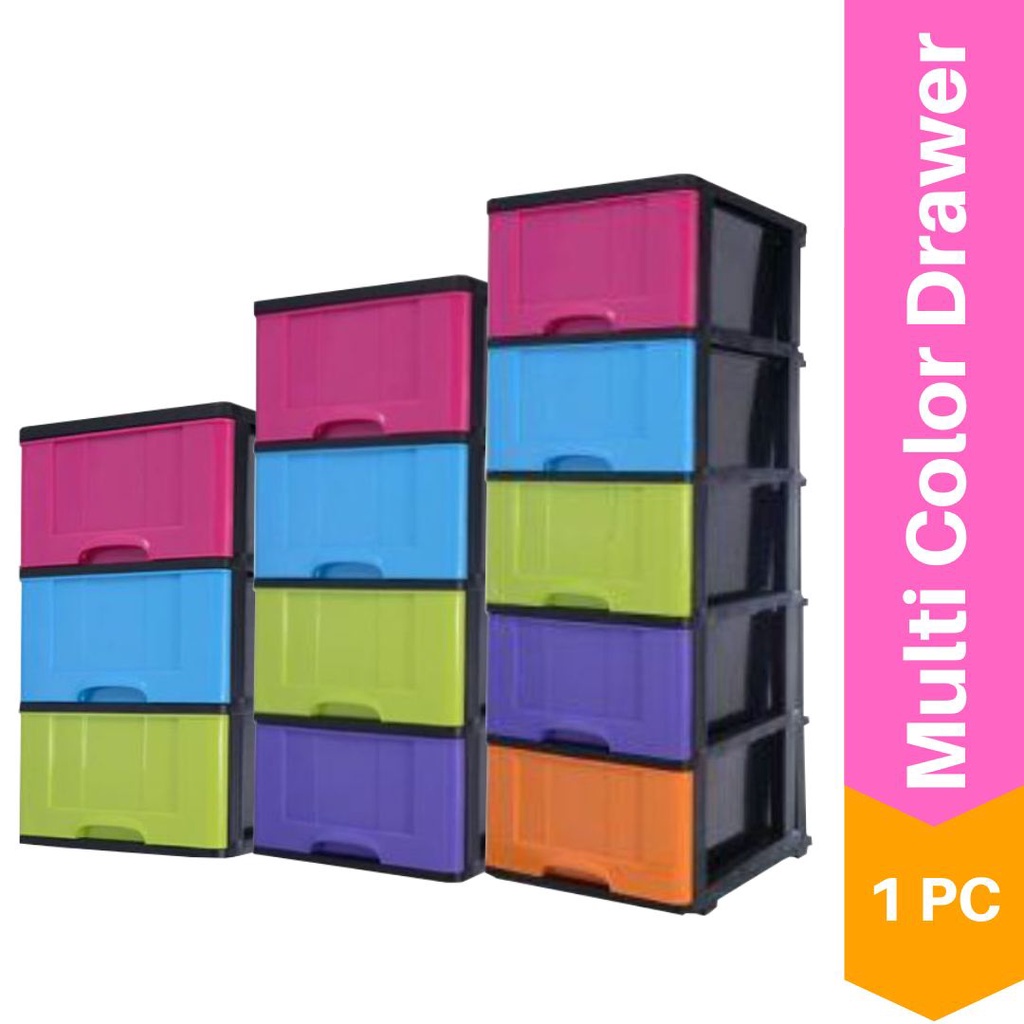 Century Multi tier Plastic drawer 3/4/5 Tier Plastic Storage Clothes ...