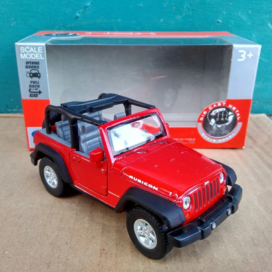 Jeep Wrangler Rubicon Diecast miniature off road car Welly Nex scale 36 ...