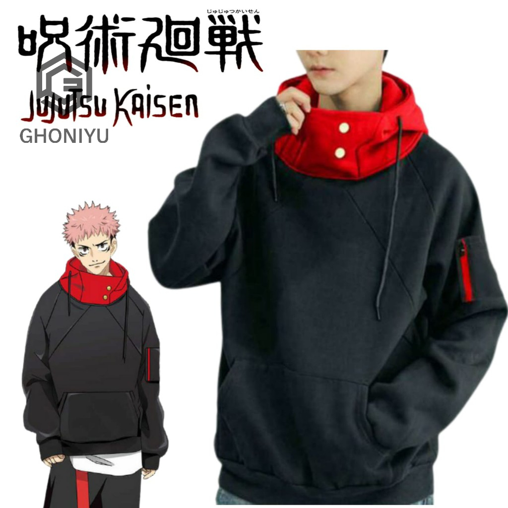 Satoru Gojo Sweater Jacket Anime Jujutsu kaisen Kanji Logo Hoodie ...