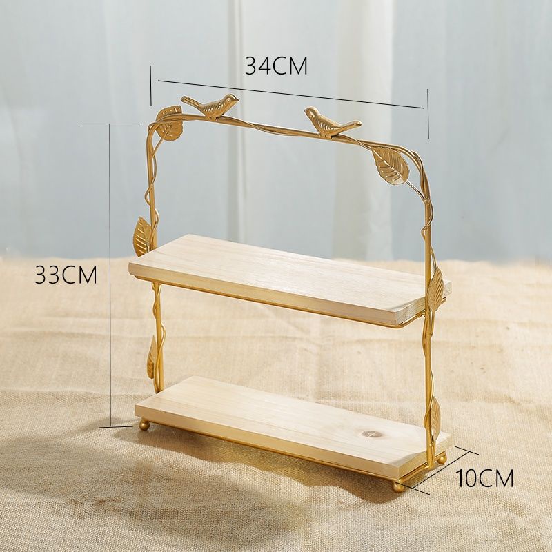 Dessert rack Sen style wooden table display frame Nordic wedding iron ...