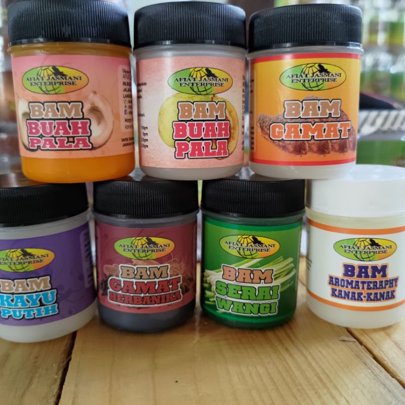 PUTIH KAYU Bam Kanak Kanak Bam Serai Bam Gamat Bam Nutmeg Fruit Bam ...
