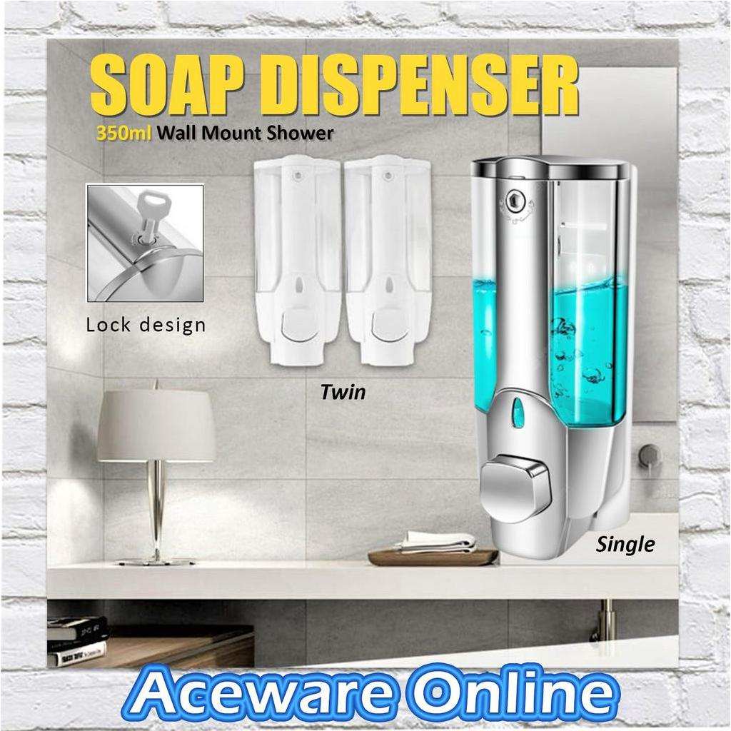 Single Double Head Liquid Soap Dispenser Wall-mounted Bathroom Hotel ...