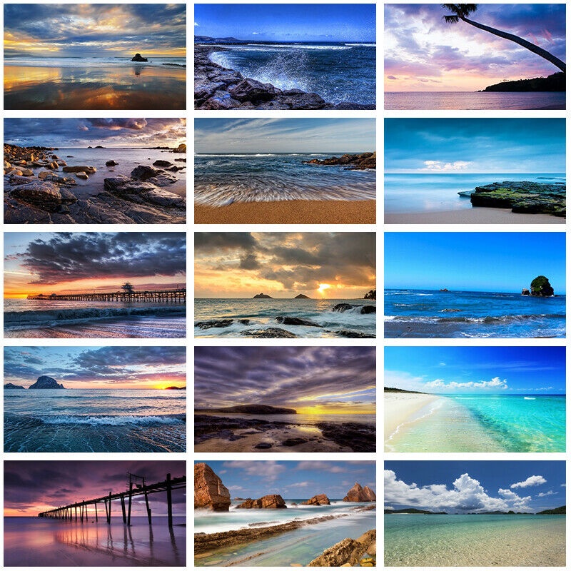 Seaside Scenery Series Background Cloth Wall Wood Floor Photography ...