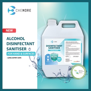 CHEMORE Sanitiser/Surface Disinfectant 70% Isopropyl Alcohol Based - 5L ...