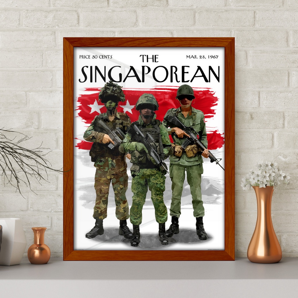 The Singaporean Magazine Cover National Service Art Decor Poster ...