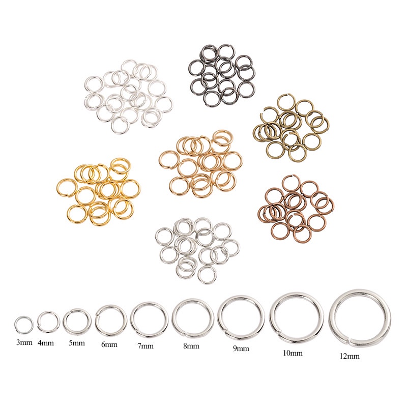 3 4 5 6 7 8 10 mm Jump Rings Bracelet Necklace Connection Ring For Diy ...
