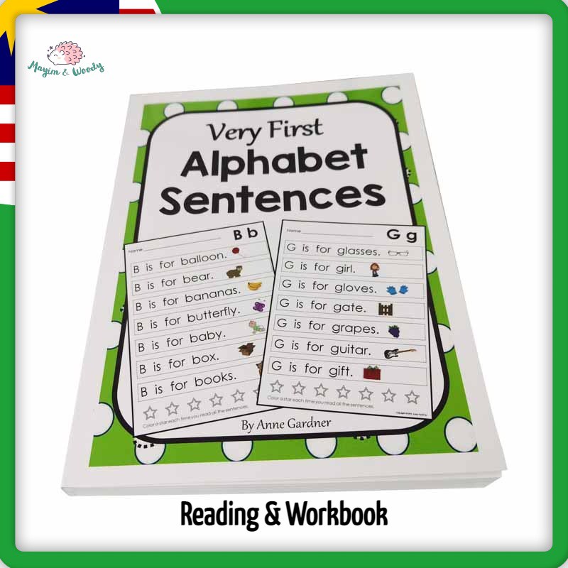 Very First Alphabet Sentences Book Reading Exercise Workbook ...