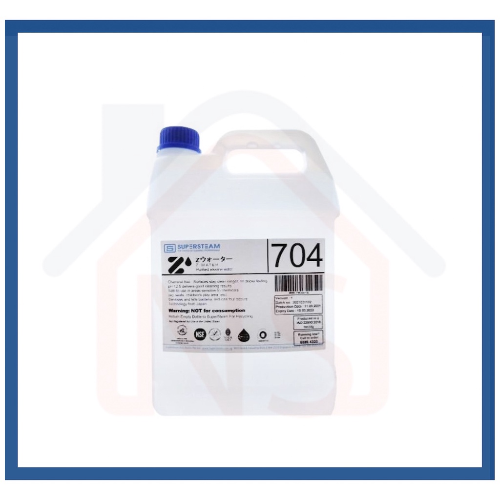 SUPERSTEAM Z Water Disinfectant 5 Litre (704) / Ionized Alkaline Water ...