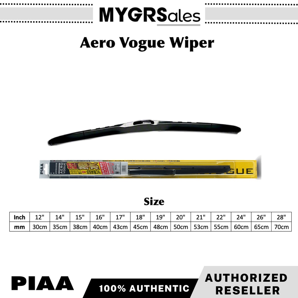 PIAA Aero Vogue Silicone Wiper Blade | Shopee Singapore
