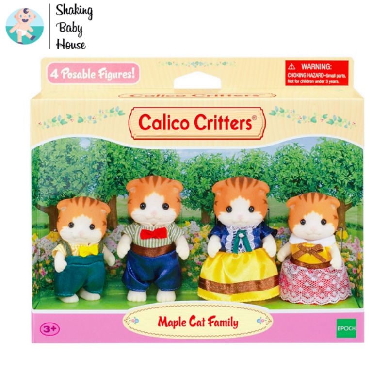 Sylvanian Families/Calico Critters Maple Cat Family | Shopee Singapore