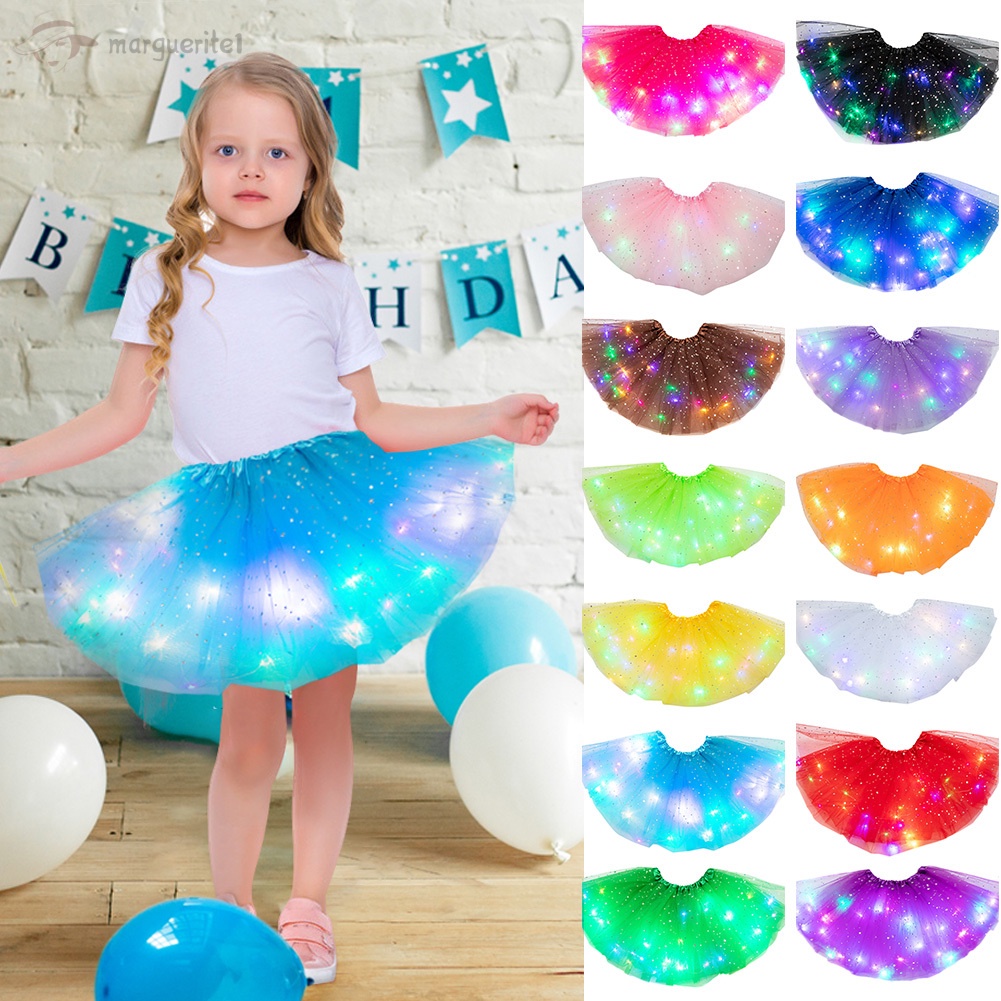 Starry Light Princess LED Dancing Skirt Luminous Christmas Party Stage ...