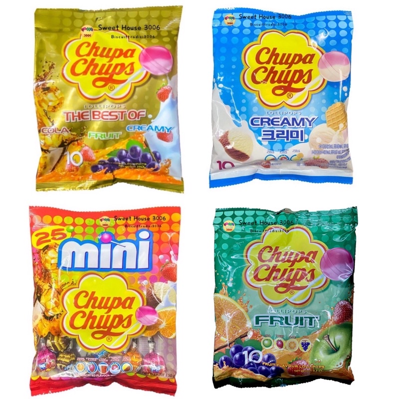 Chupa Chups Lollipop (Creamy / Fruit / The Best Of Cola) 6g x 25pcs or ...