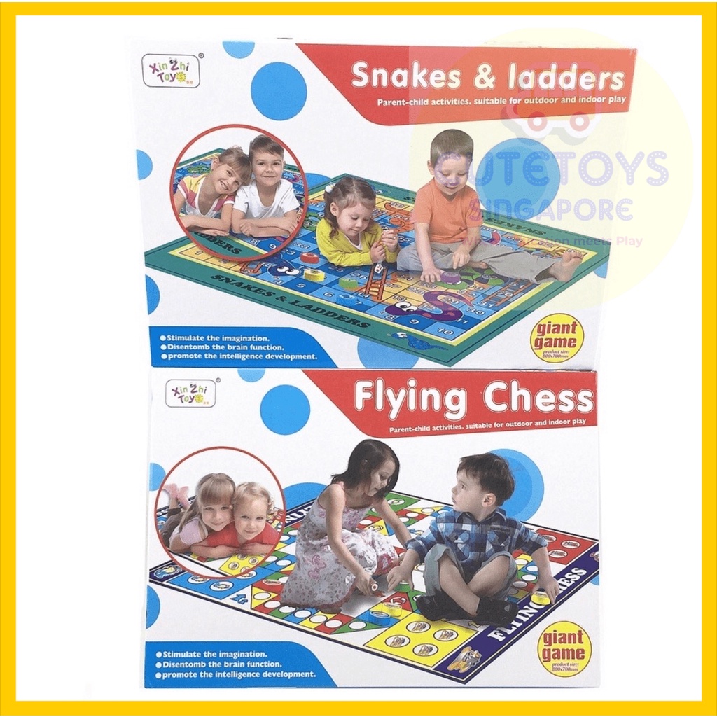 [SG LOCAL STOCKS] Large Snake and Ladder Mat / Flying Chess Mat ...