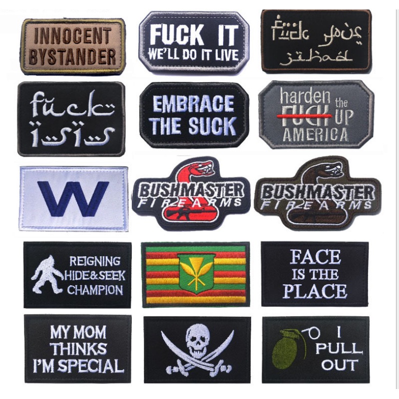3D Embroidered badges hot source embroidered shoulder badges Velcro ...