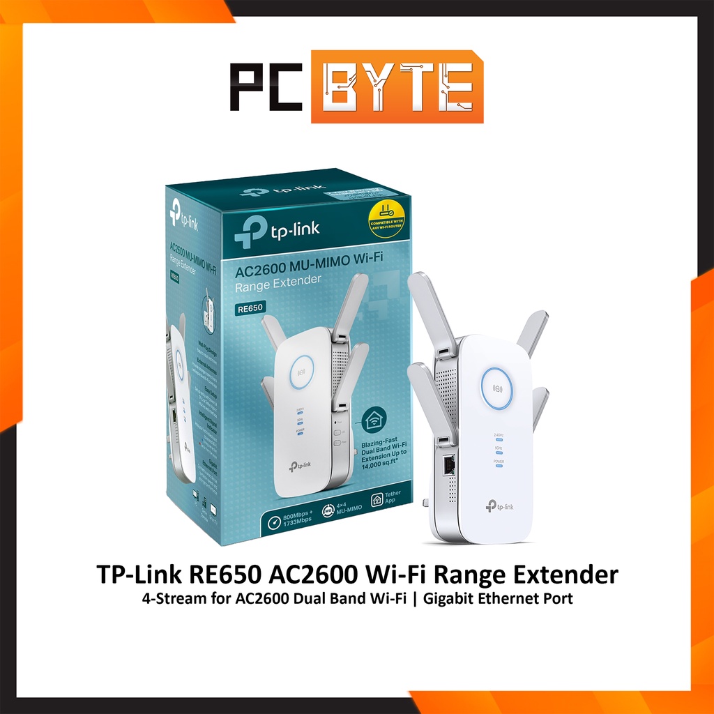 TP-Link RE650 AC2600 Wi-Fi Range Extender (4-Stream for AC2600 Dual ...
