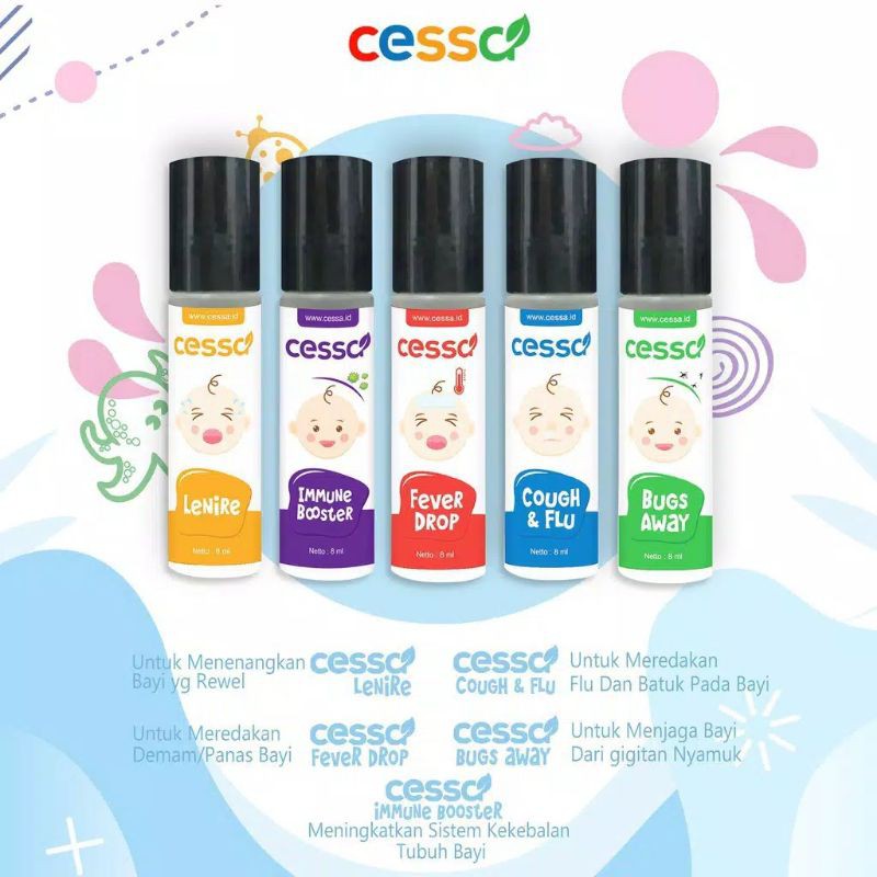 Cessa Essential OIL BABY cough and flu, fever drop, lenire, bugs away ...