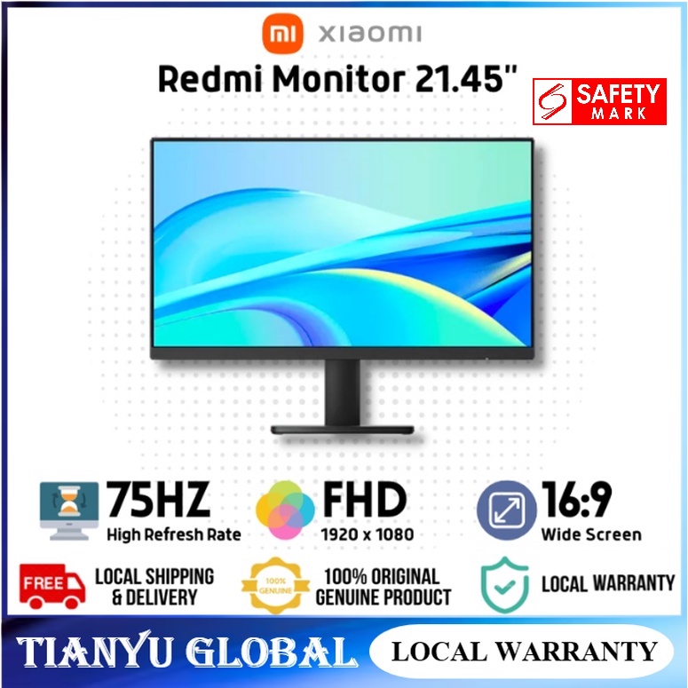 Xiaomi Redmi Monitor 21.45 Inch 1080P FHD 178° Broad Perspective ...