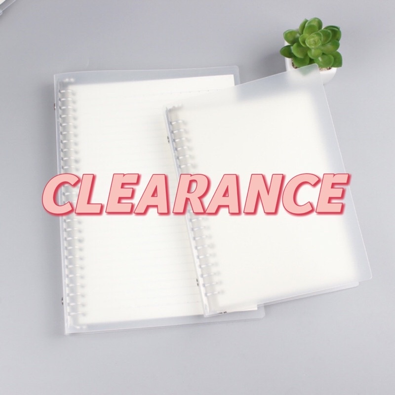 CLEARANCE Good quality A5 Loose-leaf Transparent Notebook Detachable ...