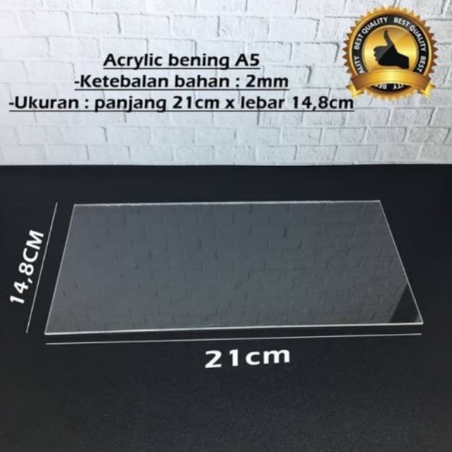 Clear 2mm Acrylic Sheet Size A5 | Shopee Singapore