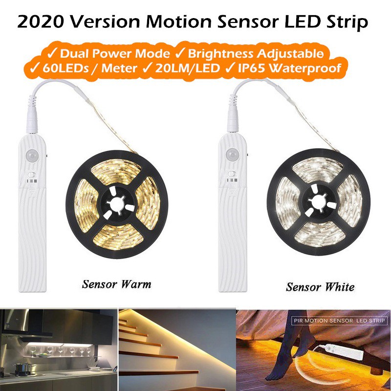 Motion Sensor LED Strip / Closet Bed Corridor Light / 1 - 3 meters ...