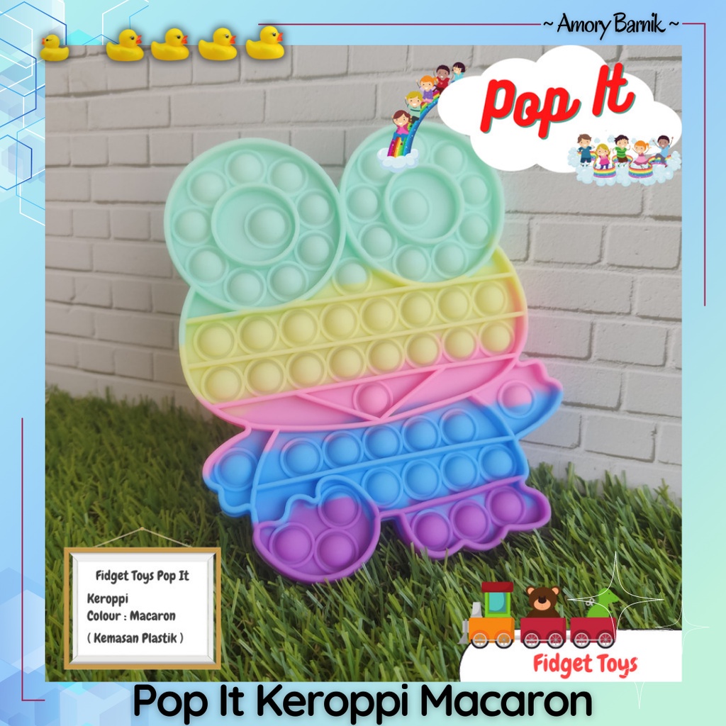 Keroppi - RAINBOW] Squishy Fidget Toys Pop It/Popit Keroppi Frog ...