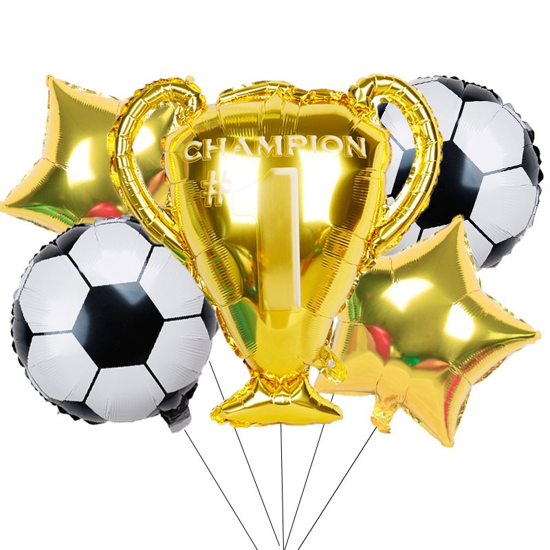 Basketball Football Tennis Baseball Champion Trophy Foil Balloon Sports ...