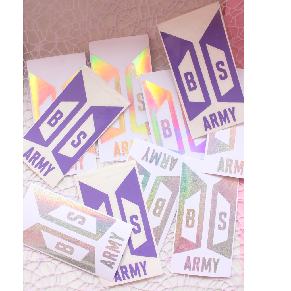 BTS / ARMY SHIELD/ Kpop/Korean Logo Vinyl Cutting Sticker | Shopee ...