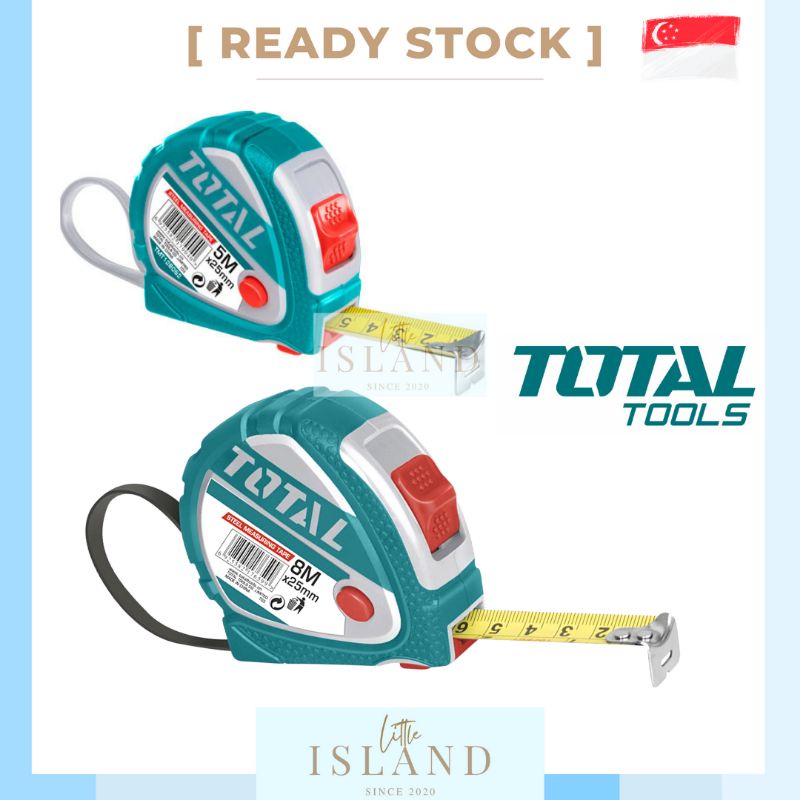 Measuring Tape 25mm with lock / Total Steel Measuring Tape 5M 8M | Shopee Singapore
