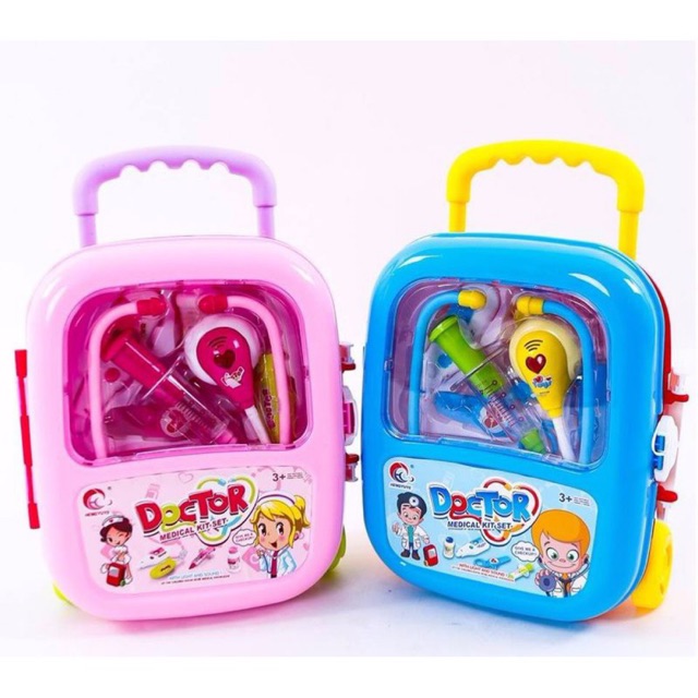 Suitcase-shaped doctor toy set (with wheels, can be pulled) | Shopee ...