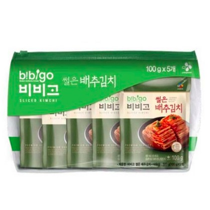 Korean CJ Bibigo sliced cabbage kimchi 100g x 5 pack | Shopee Singapore