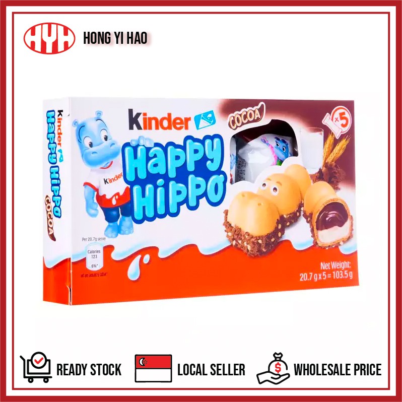 Happy Hippo Cocoa T5 Wafers (10x103g) | Shopee Singapore