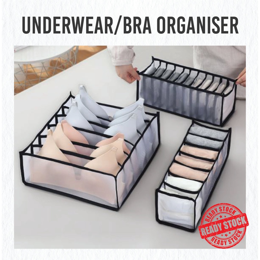 Underwear Bra Organiser Foldable Drawer Organiser For Closet Socks Ties ...