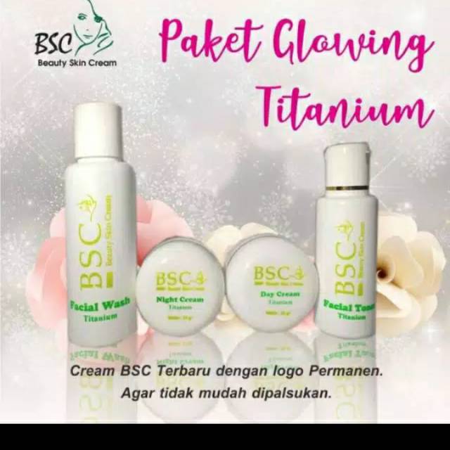 Read Description CREAM BSC TITANIUM GLOWING / BEAUTY SKIN CREAM ORI 100 ...