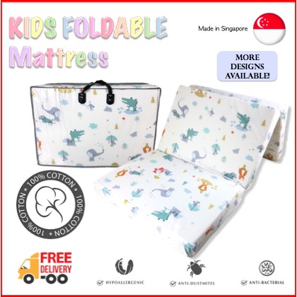 [Deliver in 1-2 days] Kids Foldable Mattress 3 inch foam material ...