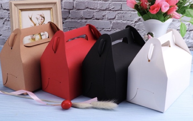 Bakery Box With Handles Sold From 1 Piece Kraft Eye-Catching Beautiful ...