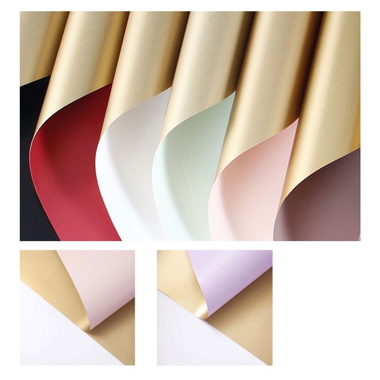 1/5pcs Korean 2 Tones Gold Two Colors Thick Waterproof Bouquet Flower ...